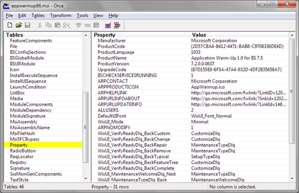 Using Orca To Manage Msi Packages Gunnar Peipman Programming Blog